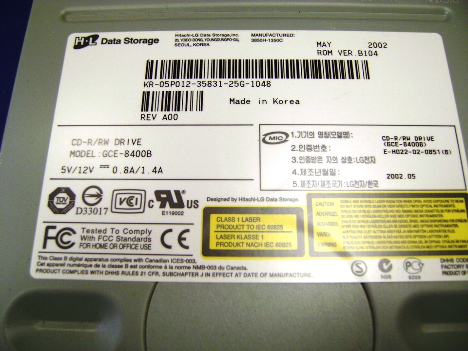 Dell Desktop CD Burner IDE GCE-8400B 0P012 5P012 Black Bezel | eBay
