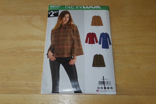 Misses New Look Sewing Pattern 6586 Military Style Coat Jacket Size 8 ...