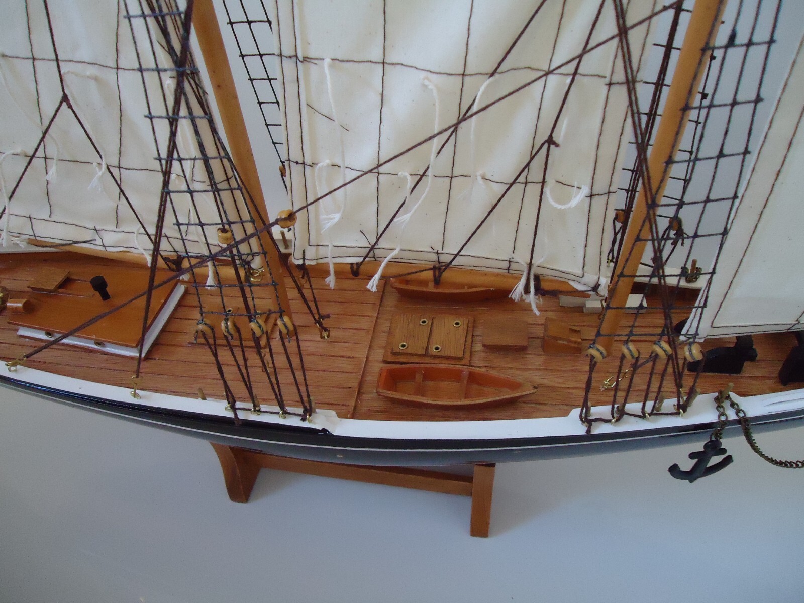 Model Yacht Bluenose Fishing racing Schooner 80 cm -maritime Ship Boat ...