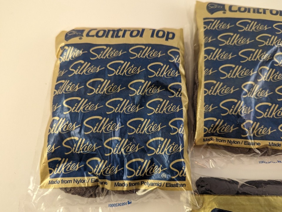 Vintage Silkies Control Top Pantyhose Lot of 4, 3 Taupe, 1 Navy NOS ...