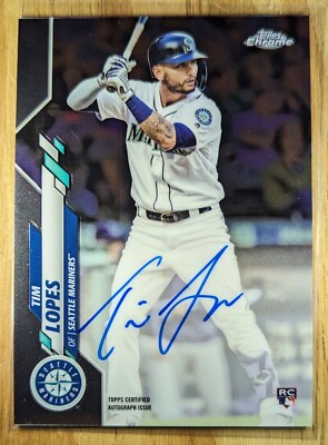 2020 Tim Lopes RC Topps Chrome Autograph Auto Rookie Card Seattle ...