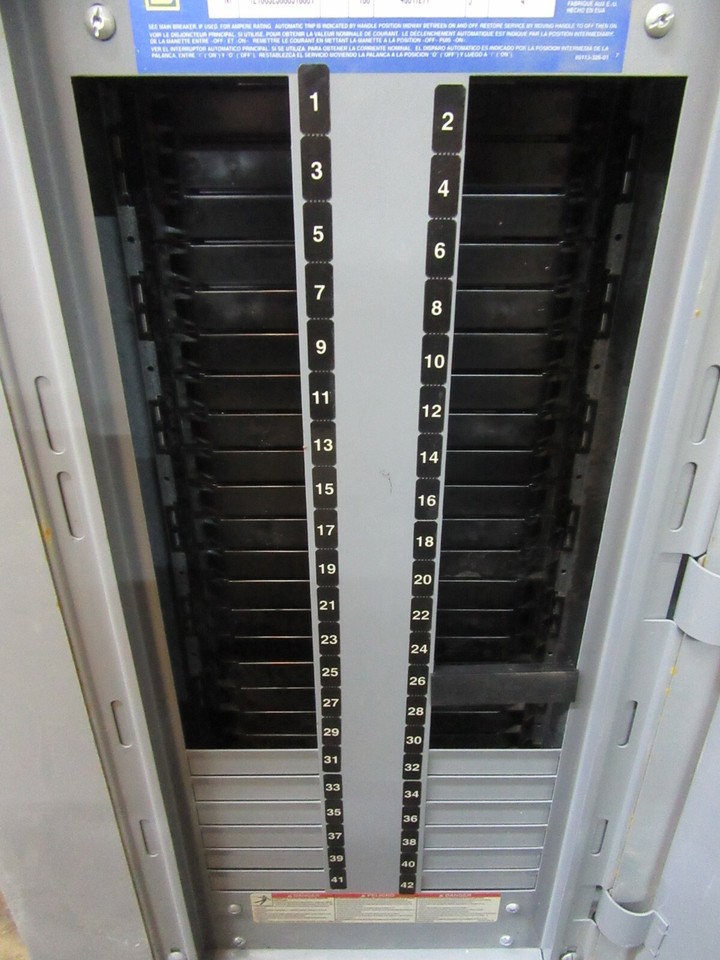 100 AMP SQUARE D EDB / NF PANELBOARD PANEL MAIN LUG MLO 3 PH 4 W 600 / ...