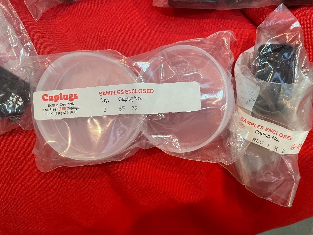 Miscellaneous sizes of Caplugs 43 total Plugs (see sizes in pictures ...