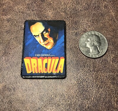 Dollhouse 1:12 Dracula Sign/Poster Wooden Back | eBay