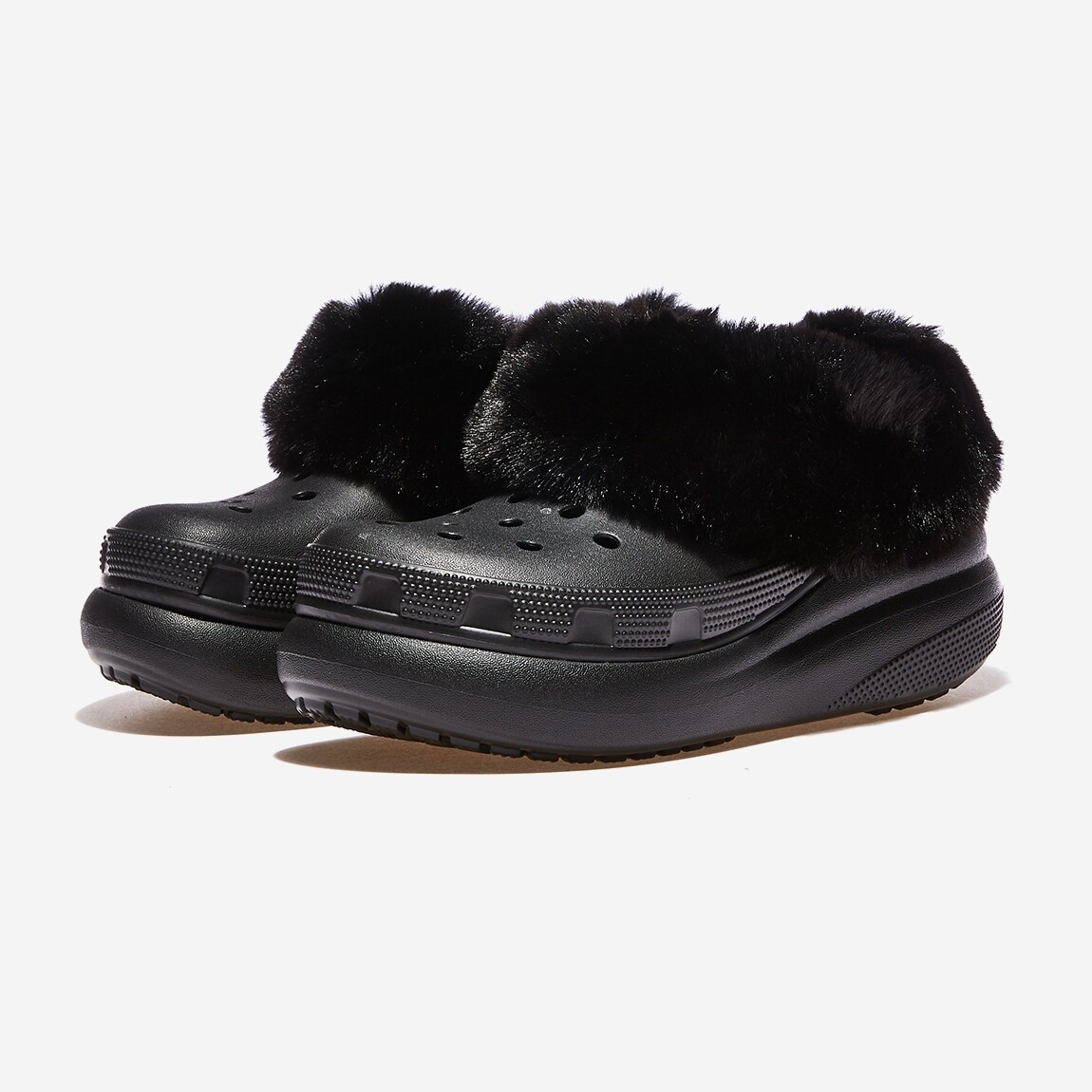 New CROCS Womens CLASSIC FUREVER CRUSH CRS208446 208446-001 BLACK US W ...