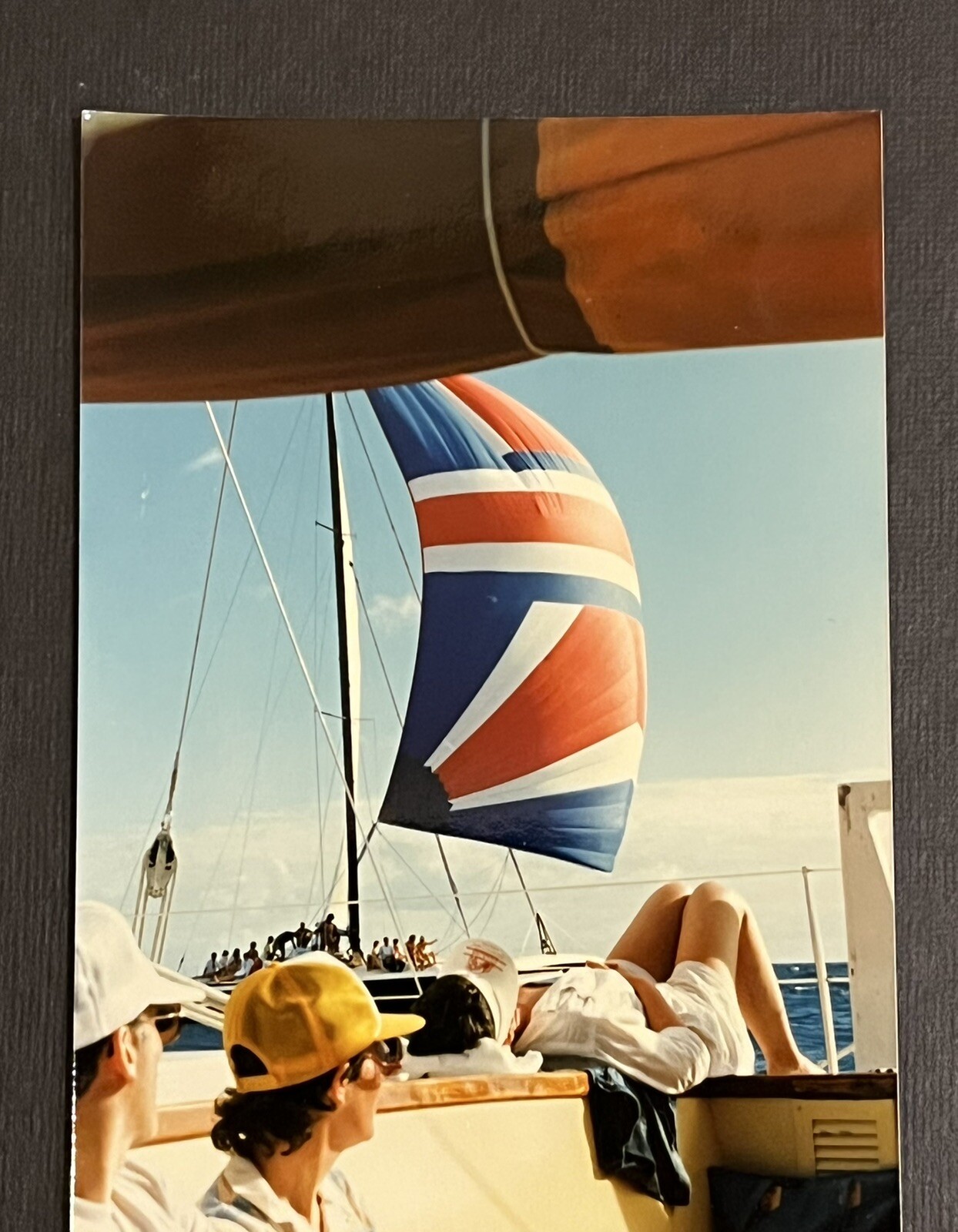 FOUND VINTAGE PHOTO PICTURE Men Looking At A Woman Getting A Tan On A ...