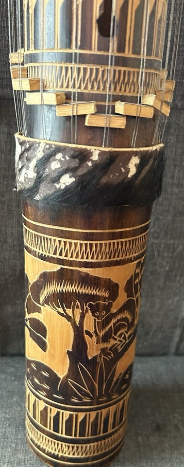 Vintage Valiha Madagascar Tube Zither Bamboo Musical String Instrument ...