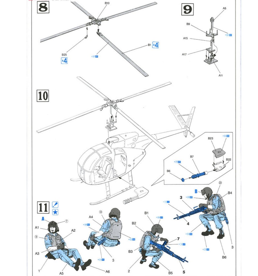 Dragon 3310 1/35 OH-6A Cayuse w/Crew Assembly Model Kit Precision ...