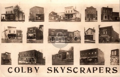 Colby WI Wisconsin Buildings Skyscrapers Multiview RPPC Photo Postcard ...
