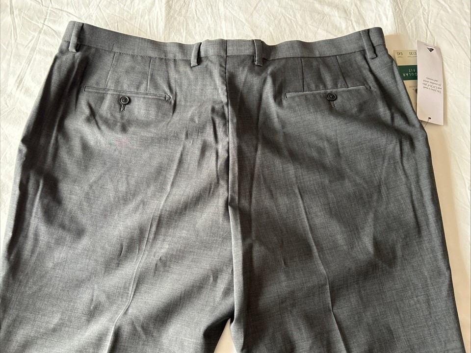Next Tailoring Suit Trousers Mens 44L Charcoal Wool Rich Blend W44 L33 ...