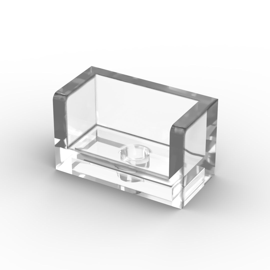 Lego 5x Panele 1x2x1 panel rounded corners 23969 transparent klar trans ...