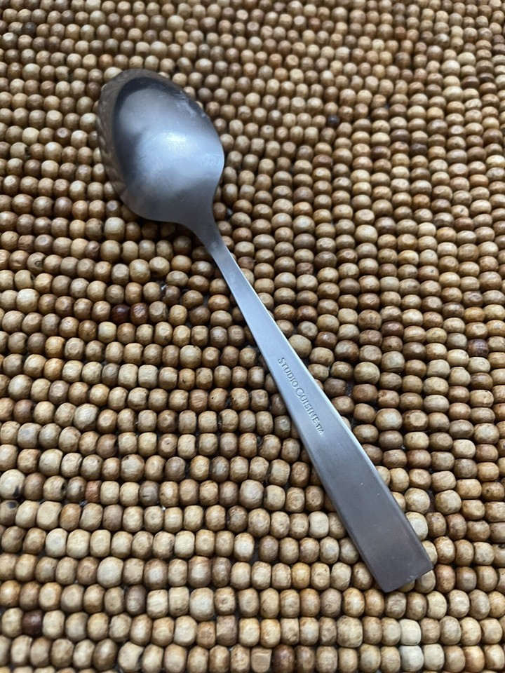 Studio Cuisine Stainless DELANCEY Satin Tapered Beveled Tip TEASPOON 6 ...