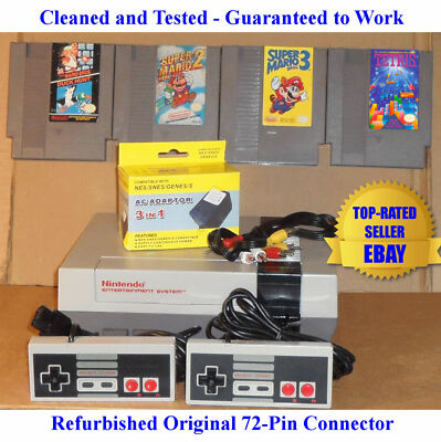 NES Console Bundle + Super Mario Bros 1 2 3 And Tetris - BEST PINS ...