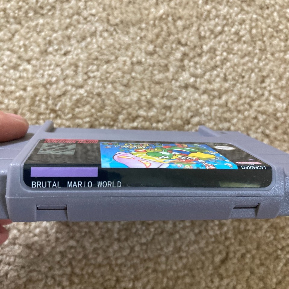 Brutal Mario World SNES 16-Bit Rom Game Cart USA NTSC English | eBay