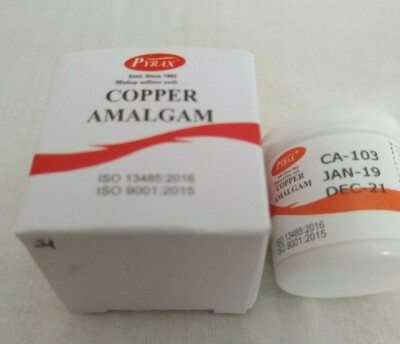 Copper Amalgam Material 10 Gram Jar for Dental Pyrax Free Shipping ...