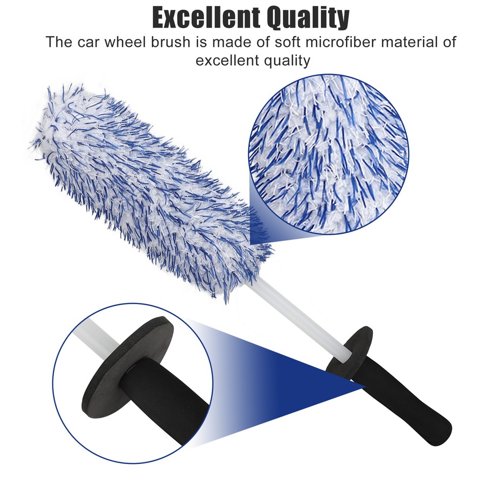 Microfiber Car Alloy Wheel Cleaning Brush Tool Tire Washing Soft ...