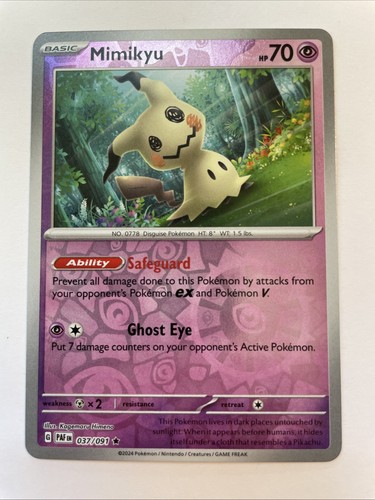 Mimikyu 037/091 - Sv: Paldean Fates Reverse Holo (NM) | Pokémon TCG | eBay