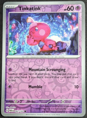 Tinkatink Reverse Holo NM 082/182 Paradox Rift Pokemon Card | eBay