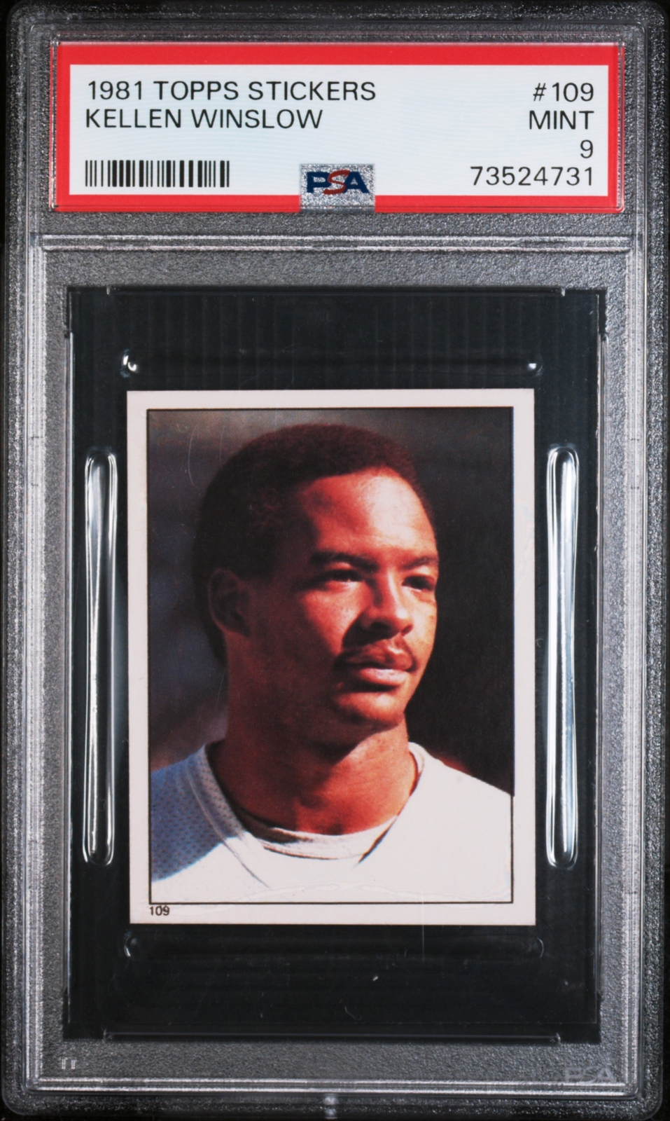 1981 Topps Stickers Football Kellen Winslow Rookie #109 PSA 9 73524731 ...
