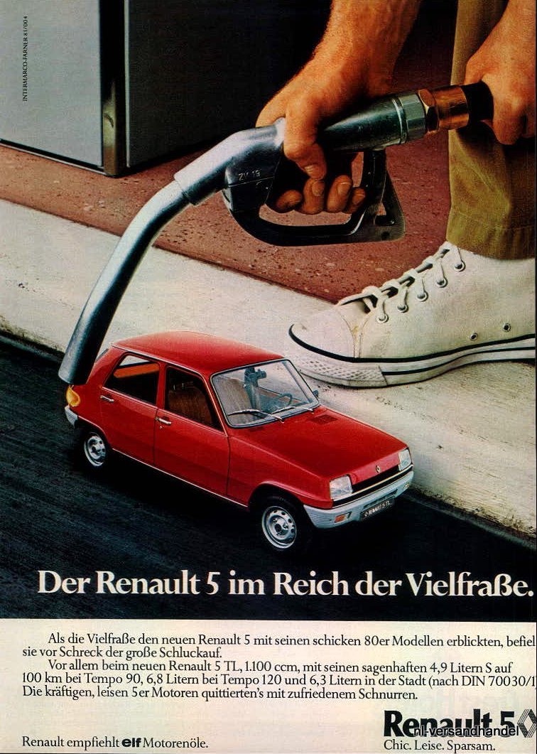 RENAULT-5-1981-Reklame-Werbung-genuine Advert-La publicité-nl-Versand ...