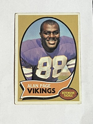 1970 Topps Football Alan Page #59 VG-EX HOF Rookie RC Minnesota Vikings ...