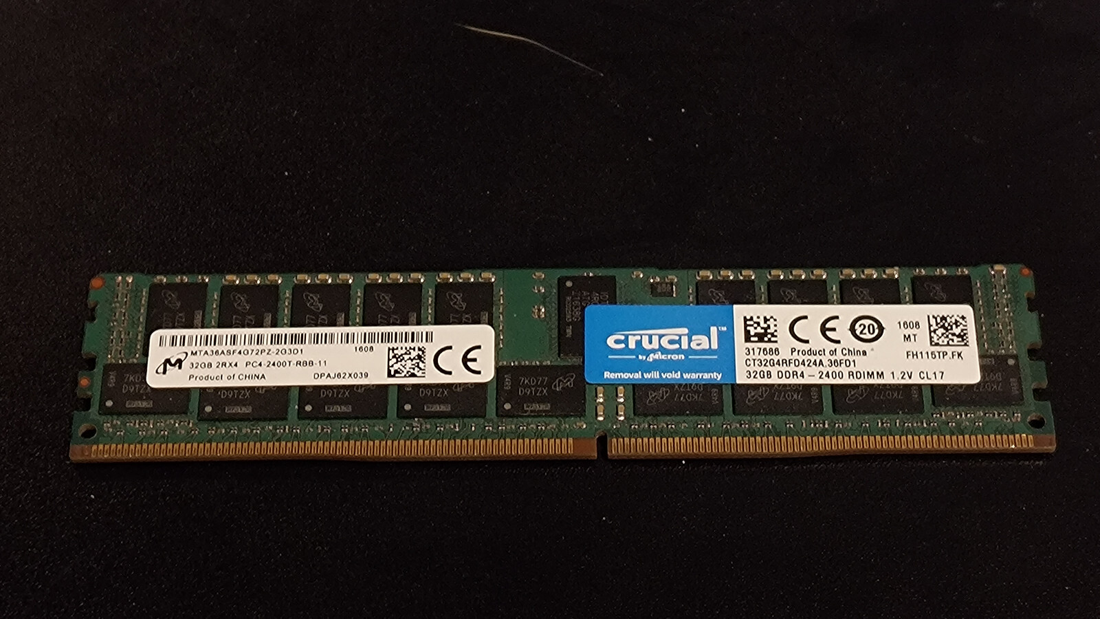 Micron 32GB PC4-2400T DDR4 2Rx4 RAM Memory MTA36ASF4G72PZ-2G3D1SI | eBay