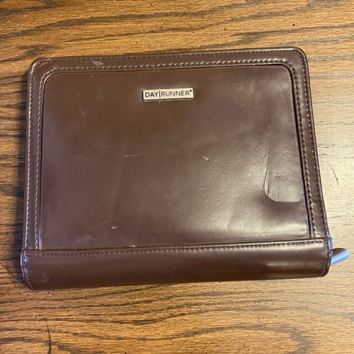 Day Runner 6-Ring Binder Planner Fact Centre Vtg 90s Brownish Organizer ...