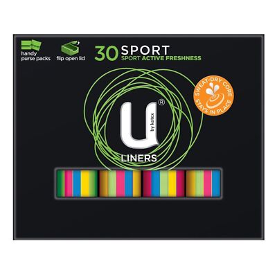 KOTEX U LINER SPORT 30 UBK SPORTLINERS BY PKT LINERS - PACK | eBay ...