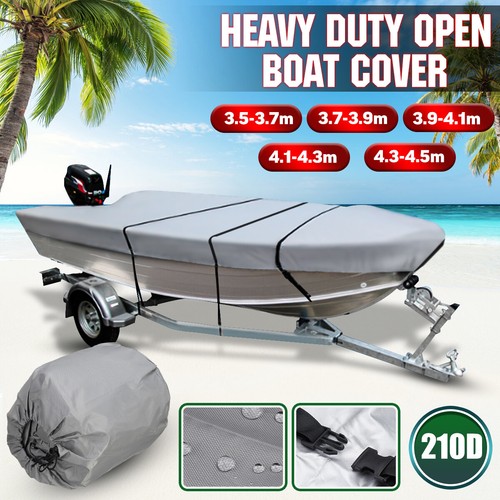 13.45-14ft Heavy Duty Open Boat Cover 210D Waterproof Trailerable Boat ...