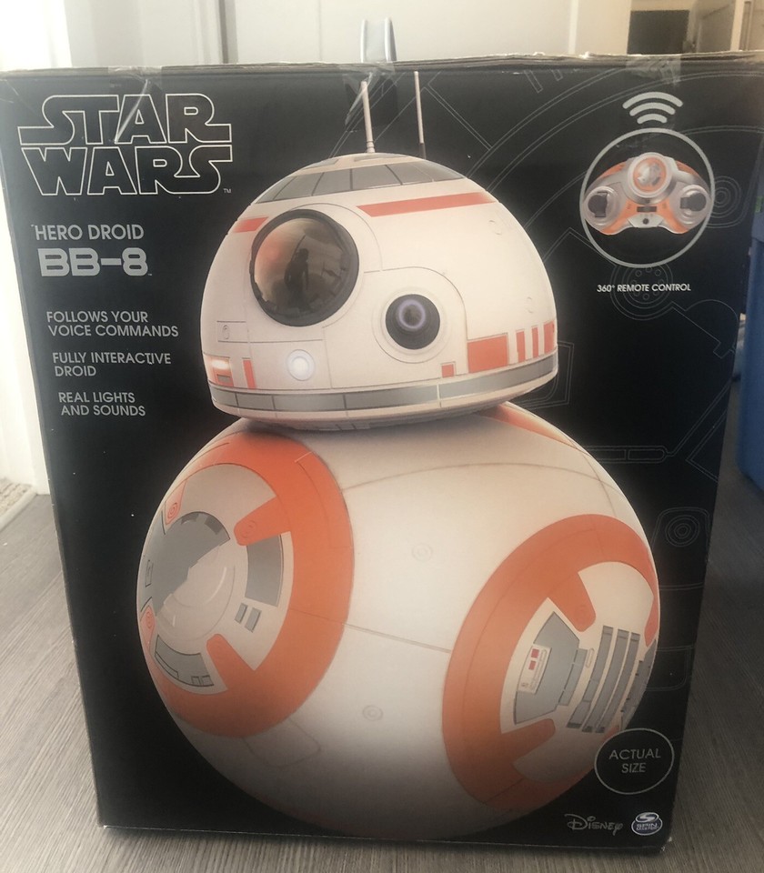 Spin Master Star Wars BB-8 Fully Interactive Droid - White/Orange ...