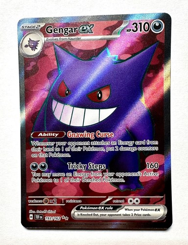 Pokémon Card TCG - Gengar ex 193/162 Full Art Ultra Rare Temporal ...