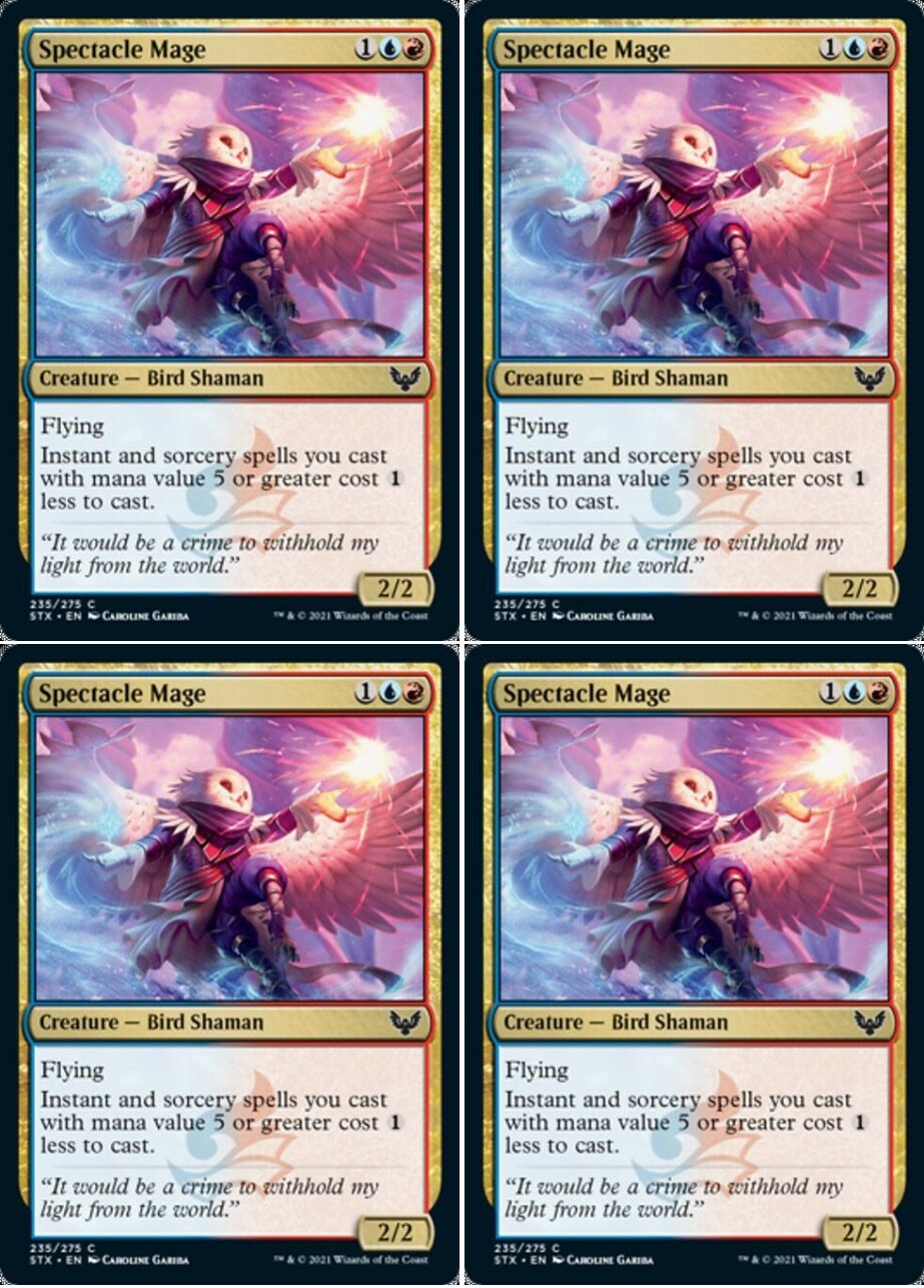 4x SPECTACLE MAGE Strixhaven MTG Gold Creature - Bird Shaman Com | eBay