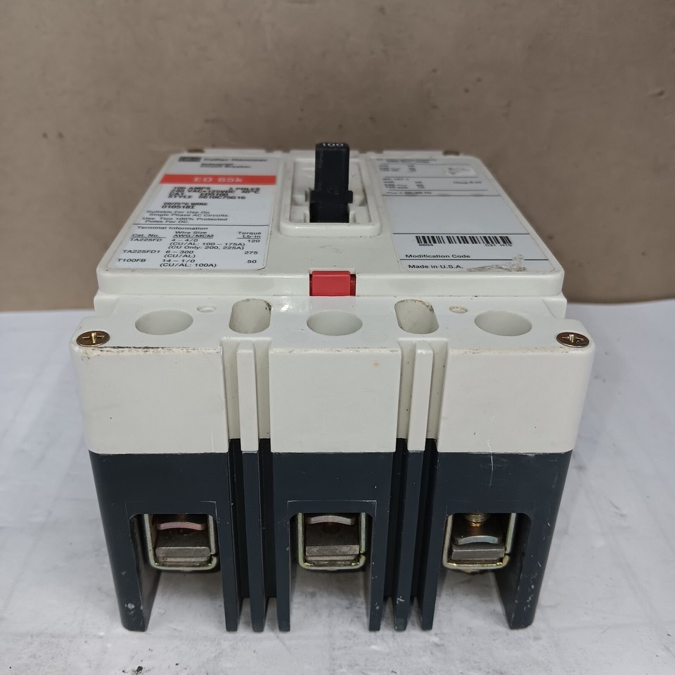 NEW EATON FD3100 CIRCUIT BREAKER 100 AMP 3 POLE 240 VAC 65kA | eBay