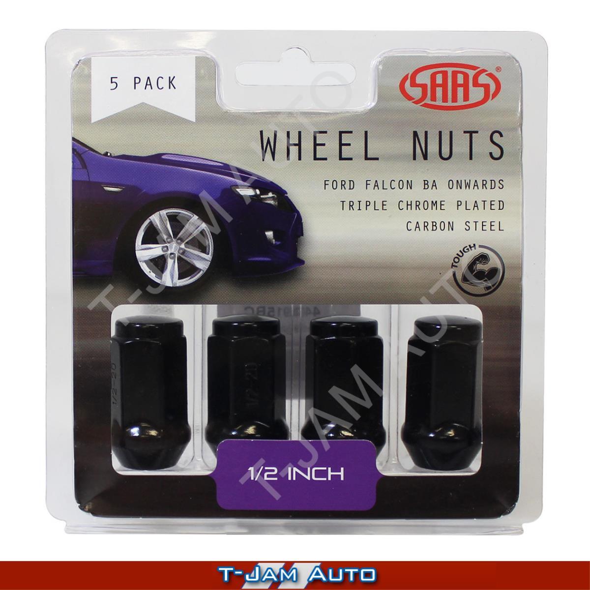 SAAS Wheel Nuts Flat 1/2 Blk 40mm 2x5PK for Jeep ALL (5-lug) | eBay