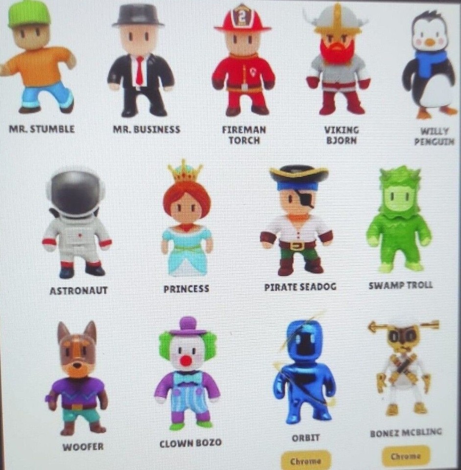 STUMBLE GUYS STUMBLE 3D MINI FIGURES SACHETS COLLECTION SERIES 3 WITH ...