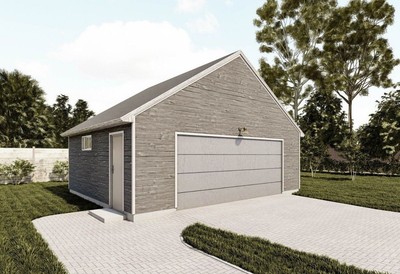 2 Car Garage Plans ,One Story 22 x 24 garage Building Blueprints | eBay