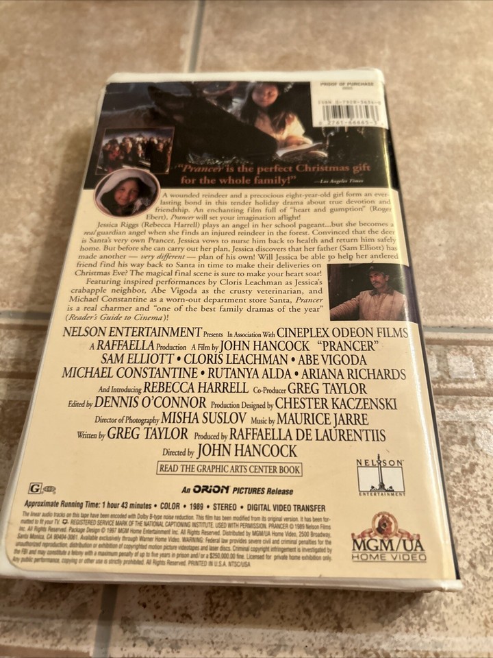 Prancer VHS 1989, 1999 Clamshell Reindeer Christmas Movie 27616666536| eBay