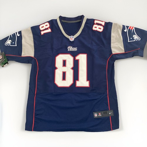 NWT Nike Mens Blue New England Patriots #81 Aaron Hernandez NFL Jersey ...