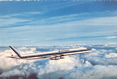 Eastern Airlines Super DC-8 McDonnell Douglas DC-8-61 Cont Postcard Vtg ...