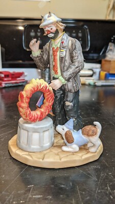 Emmett Kelly Jr. figure porcelain miniature Ready Set Go initialed EKJ ...
