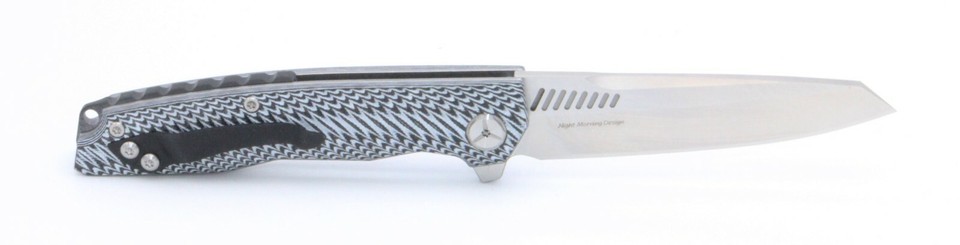 TwoSun TS16-G10 Flipper Pocket Knife Black G10 Handle Plain D2 Satin ...