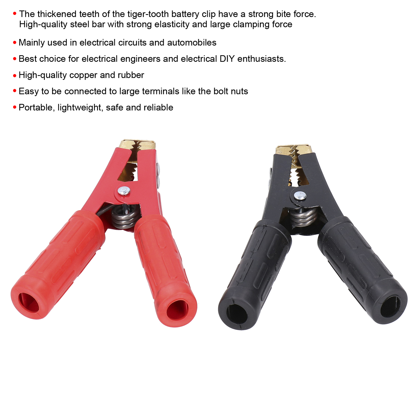 5 Pairs Battery Cable Clips HeavyDuty Insulated Crocodile Clamp 1000A ...