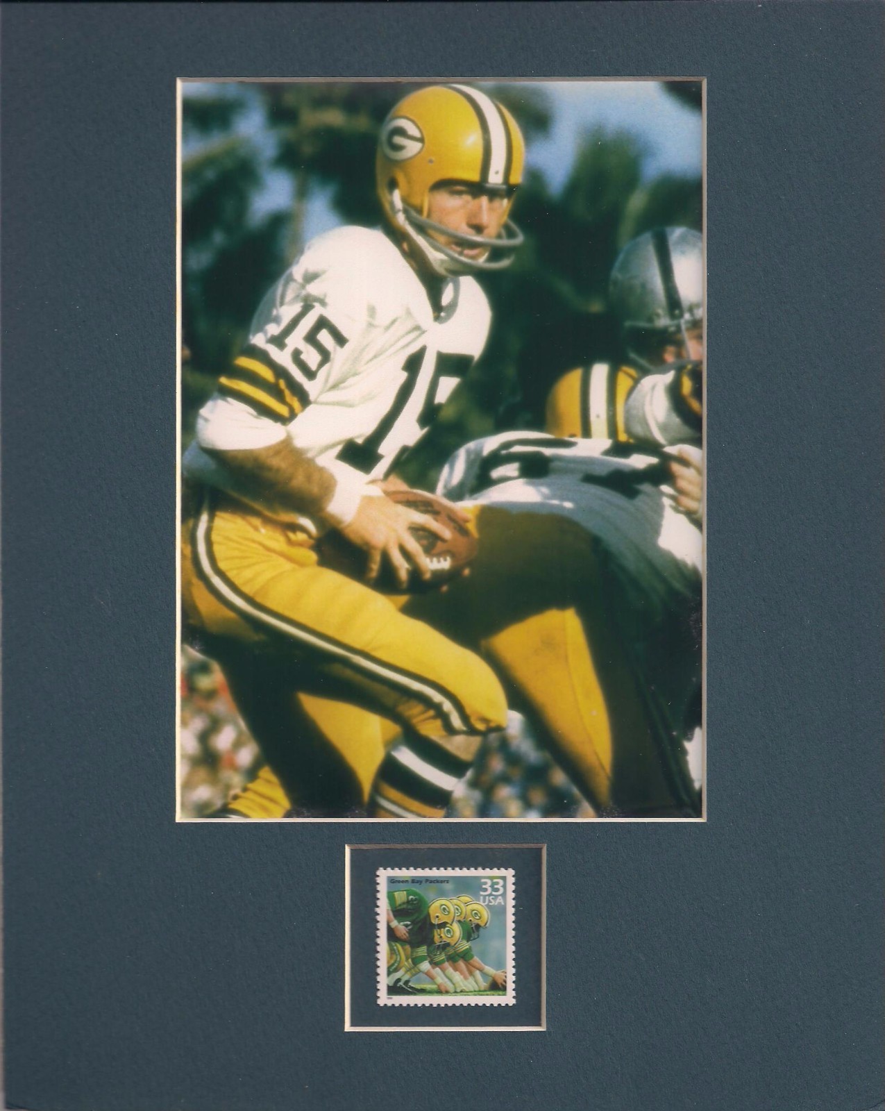 BART STARR - GREEN BAY PACKERS - FRAMEABLE POSTAGE STAMP ART - 0011 | eBay