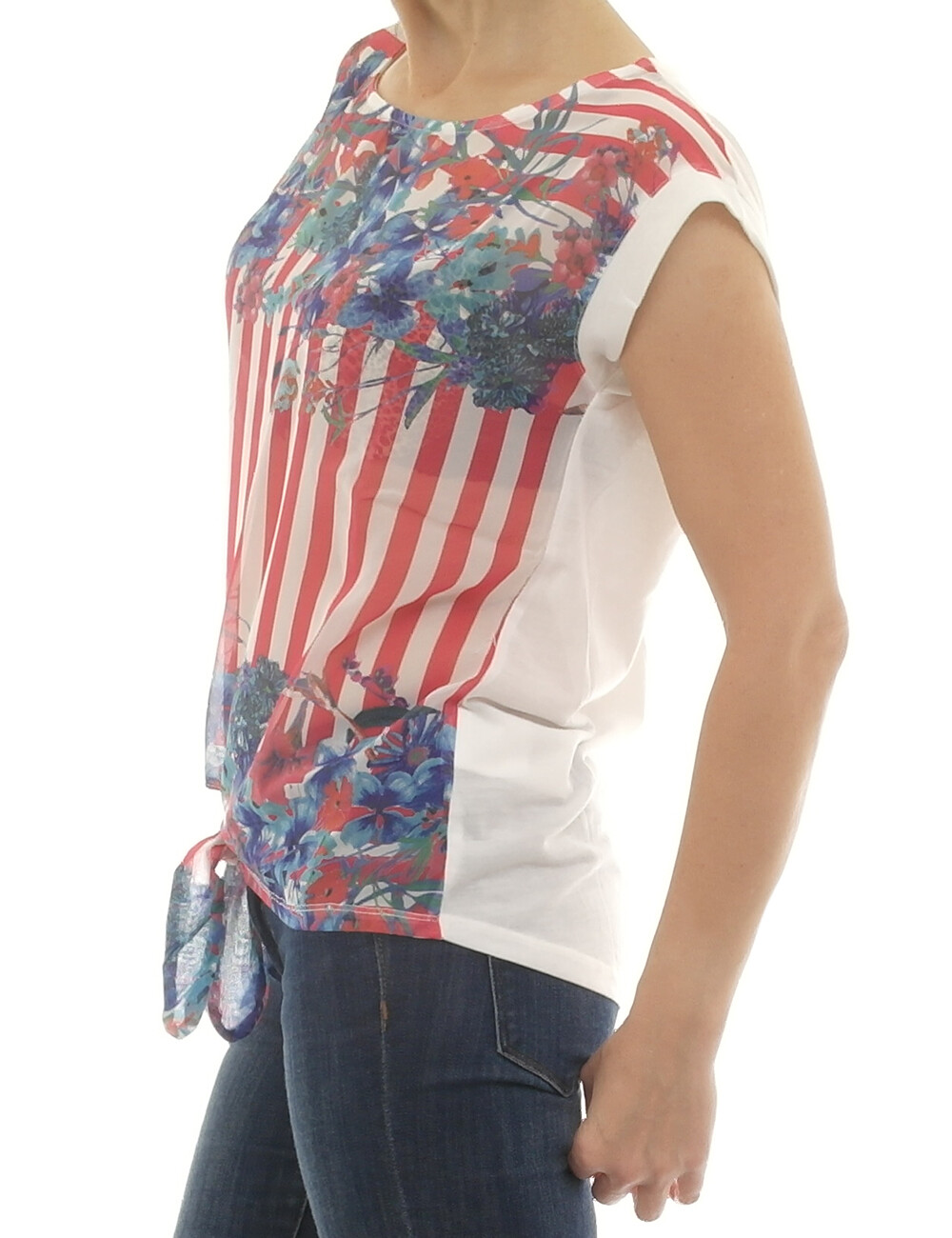 Bodyflirt Damen Shirt kurzarm Print Bluse Tunika Top wollweiss Gr. 36/ ...