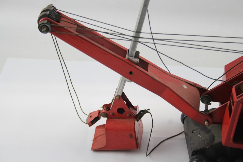 Vintage Tri-Ang Pressed Steel Crane Excavator Collectable | eBay