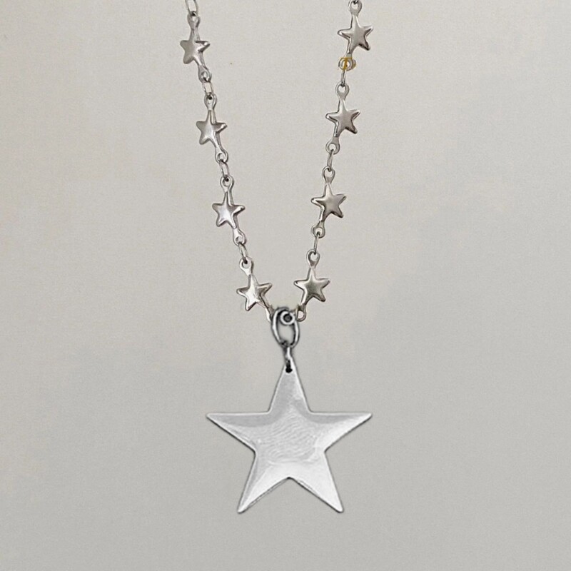 Five-Pointed Star Pendant Necklace Adjustable Clavicle Chain for ...