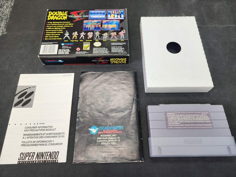 Double Dragon V: The Shadow Fall Super Nintendo SNES Complete in Box ...