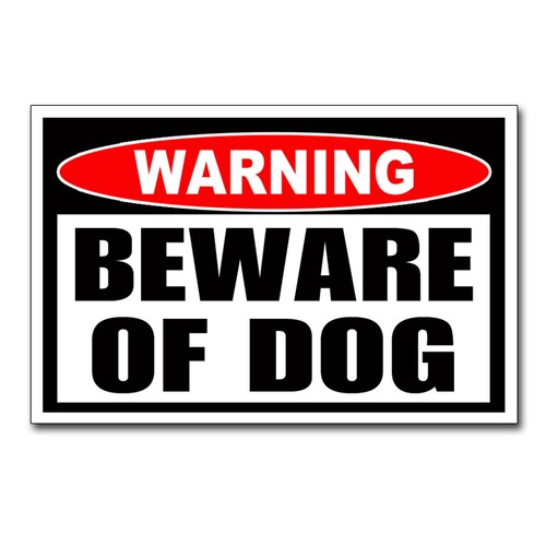 Warning Beware of Dog Sticker Decal | eBay