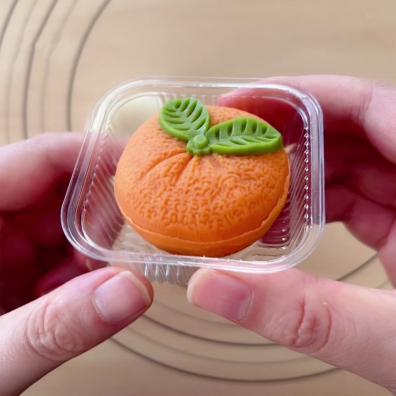 Tangerine Mooncake Mold DIY Hand Pressure Fondant Moon Cake Mould with ...