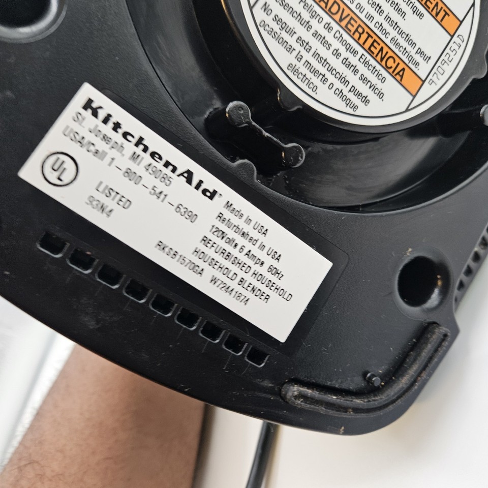 KitchenAid Blender Mixer 5 Speed Diamond Heavy Duty KSB1575ga 60oz-Avo ...